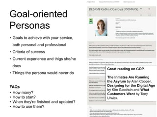 Service Design at KISK (2): Goal Oriented Personas | PPTX