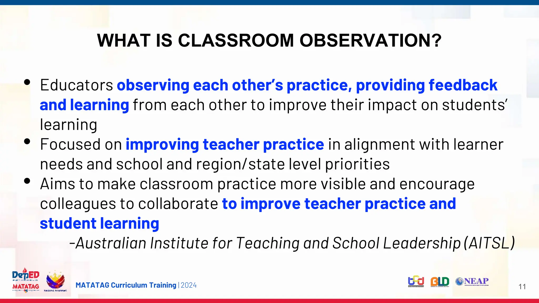 Class Observation on Matatag Curri..pptx