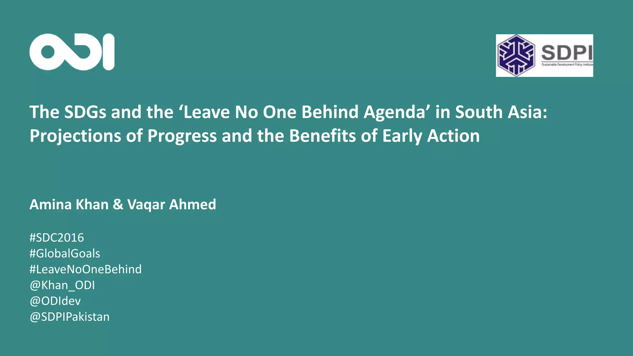 SDGs & ‘Leave No One Behind Agenda’ | PPTX