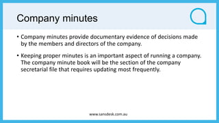 A look inside your company secretarial file | PPTX
