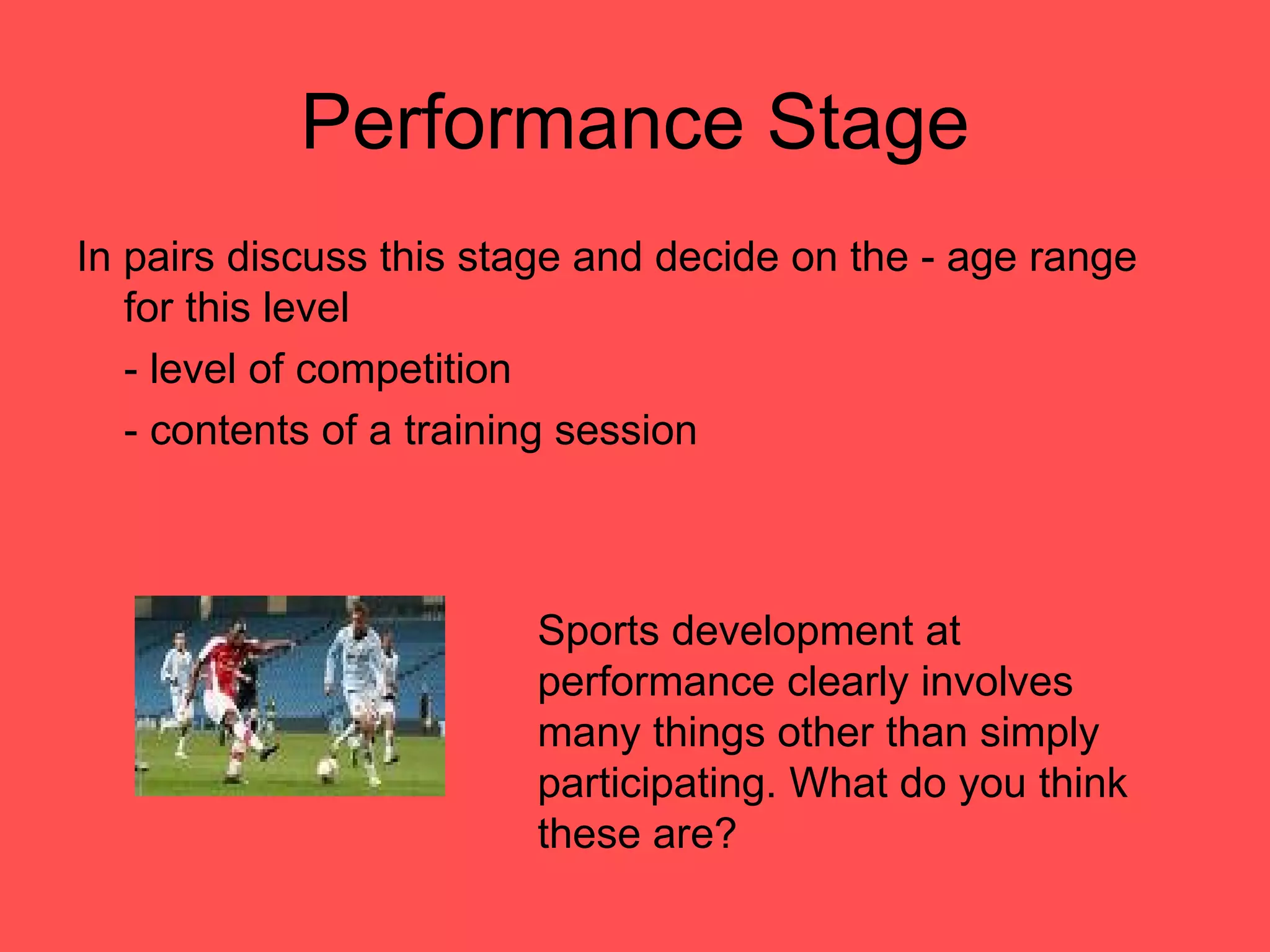 Sports Development Continuum | PPT