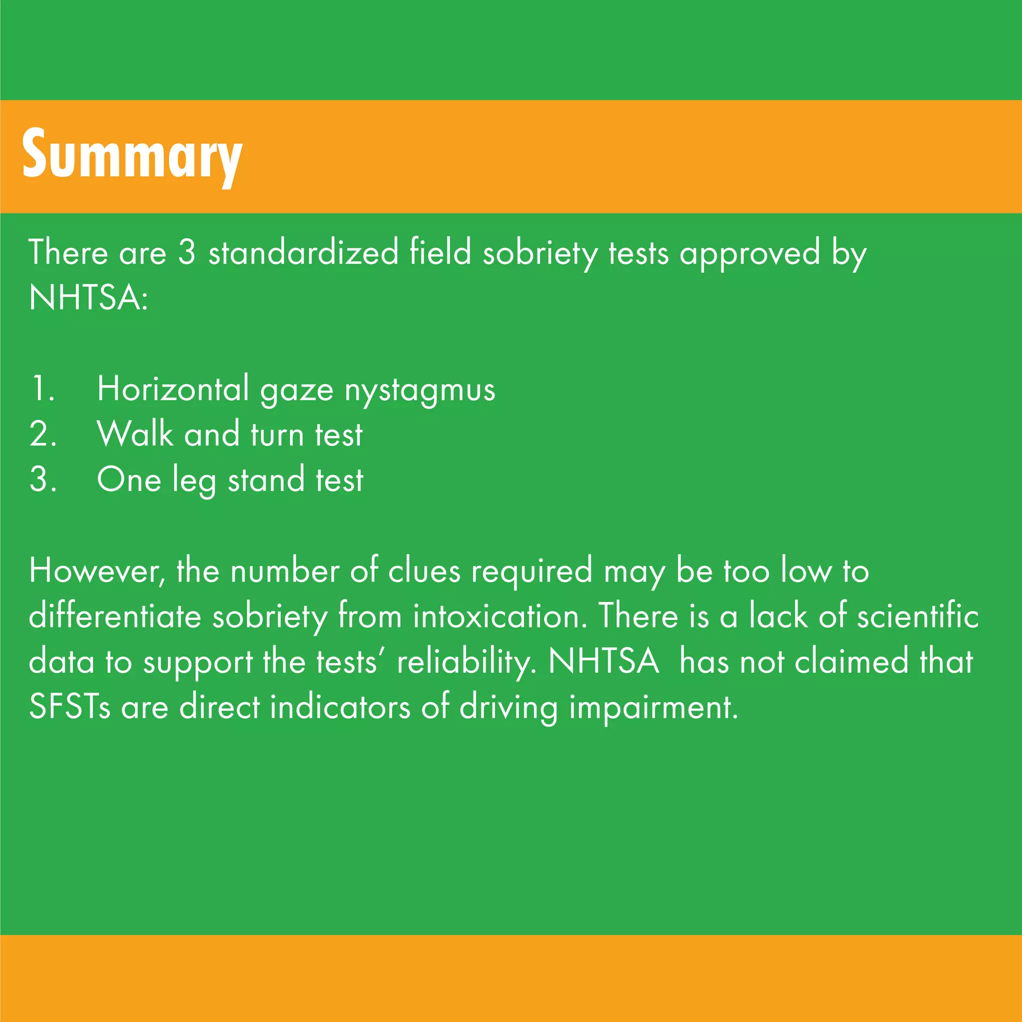 What you need to know about standardized field sobriety tests | PDF