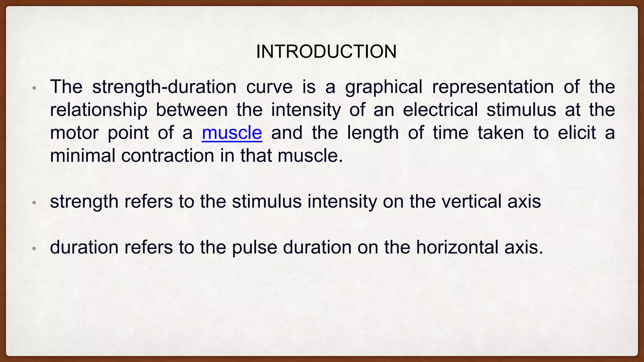 SD curve (Strength Duration Curve) | PPTX