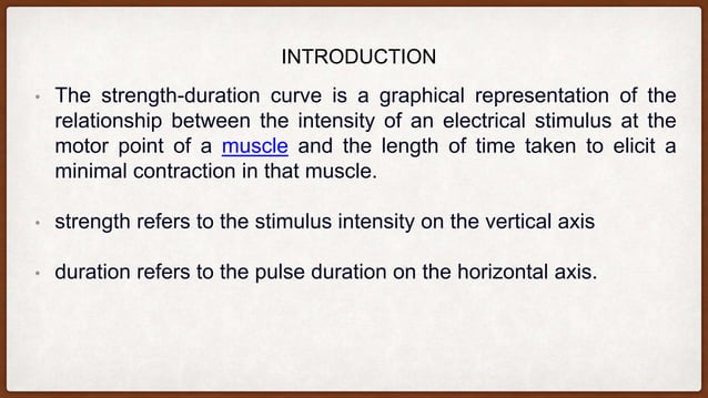 SD curve (Strength Duration Curve) | PPTX