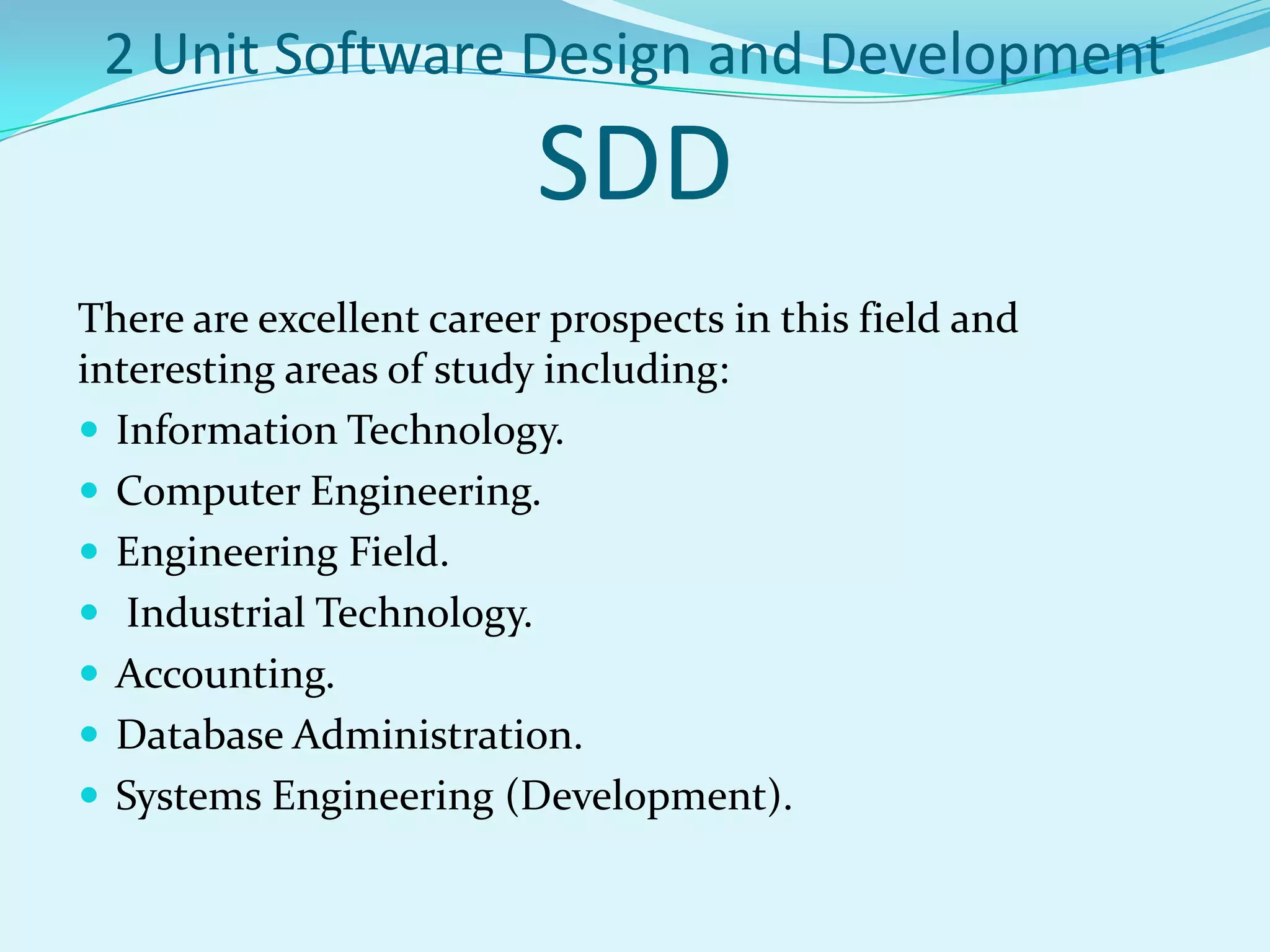 Software Design and Development | PPTX