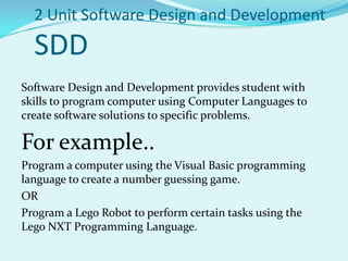 Software Design and Development | PPTX