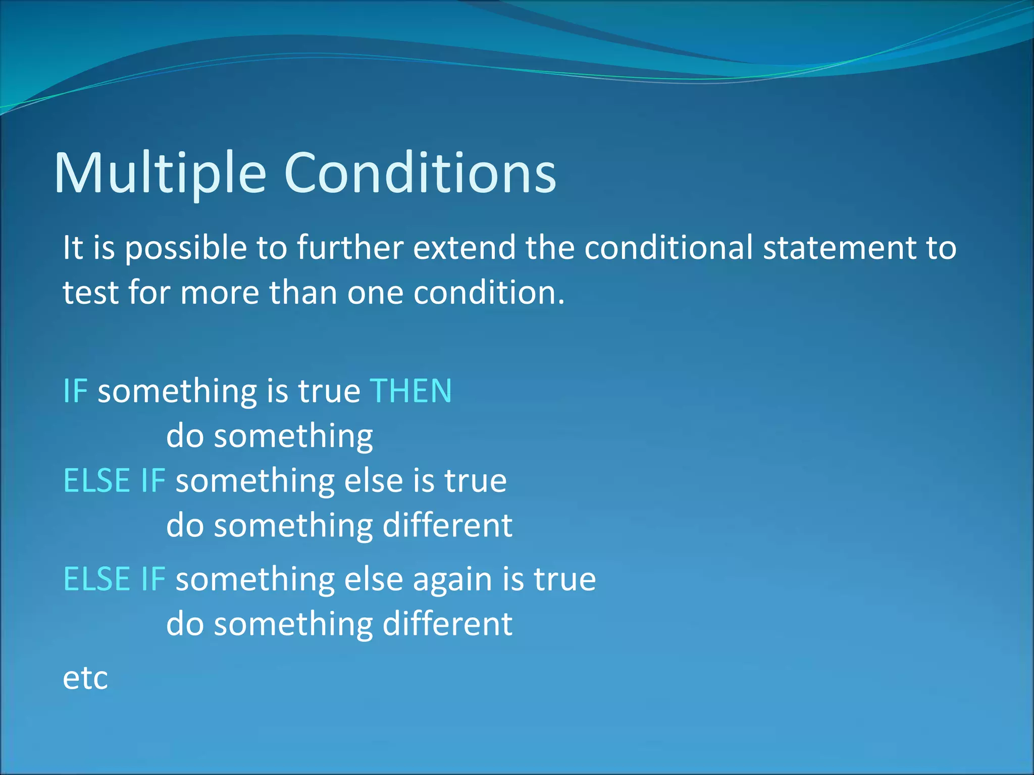 SDD Conditional Statements | PPT