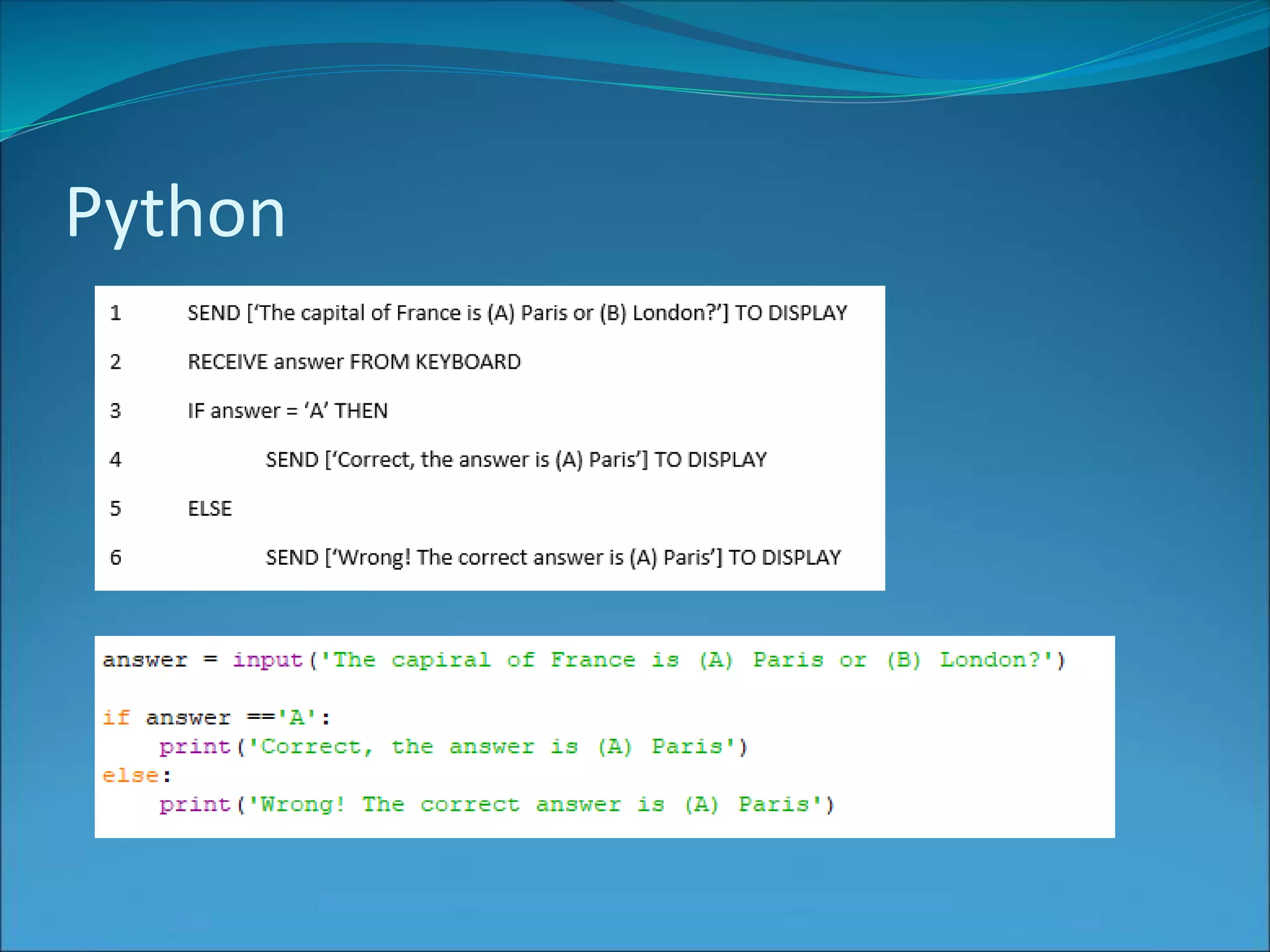 SDD Conditional Statements | PPT