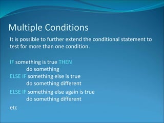 SDD Conditional Statements | PPT