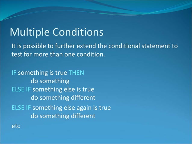 SDD Conditional Statements | PPT
