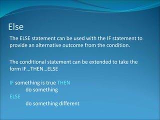 SDD Conditional Statements | PPT
