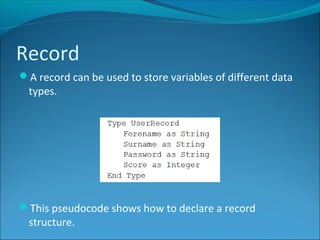 SD & D Data Types | PPT