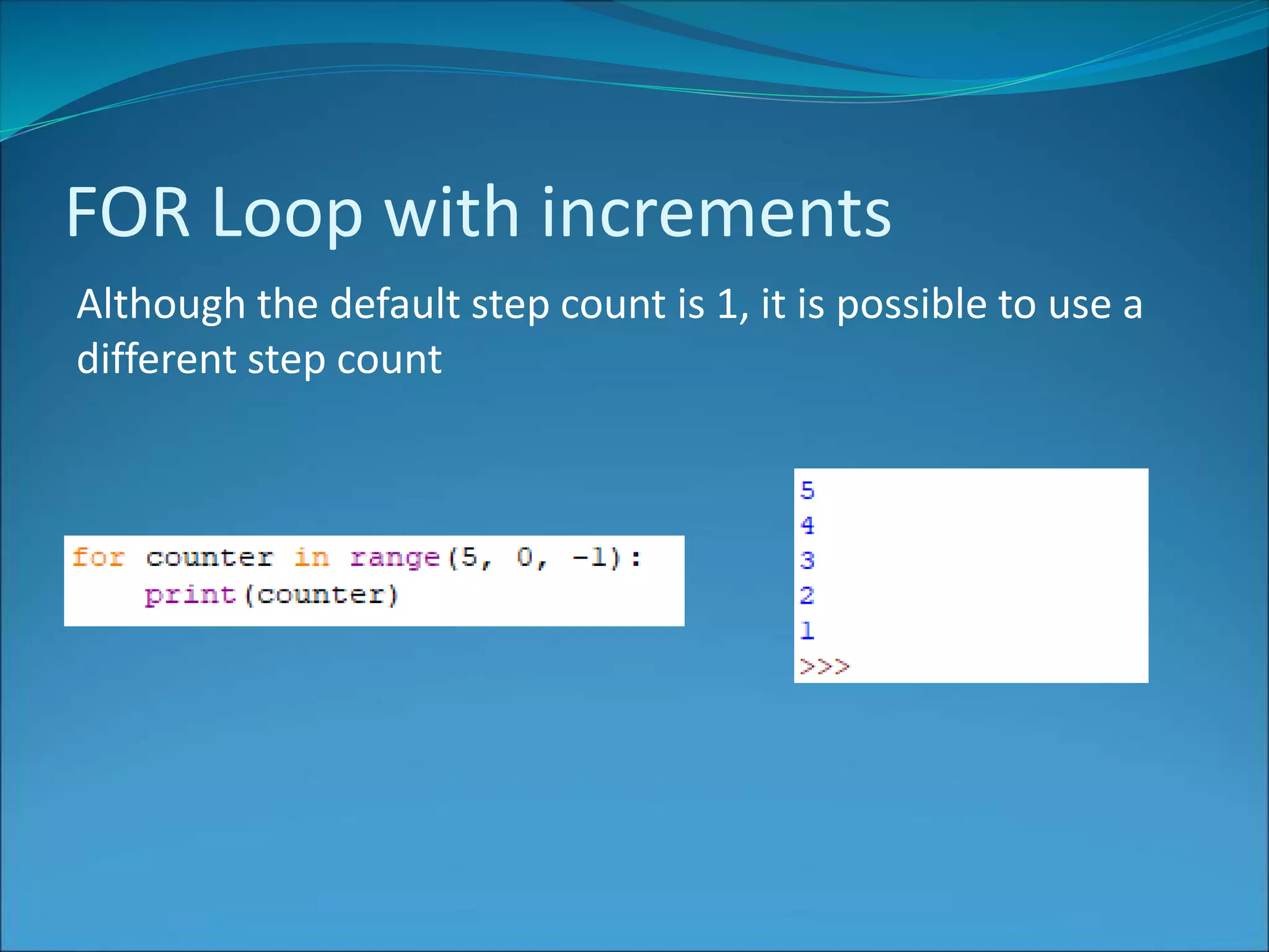 SDD Fixed Loops | PPT