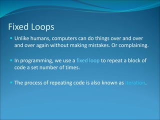 SDD Fixed Loops | PPT