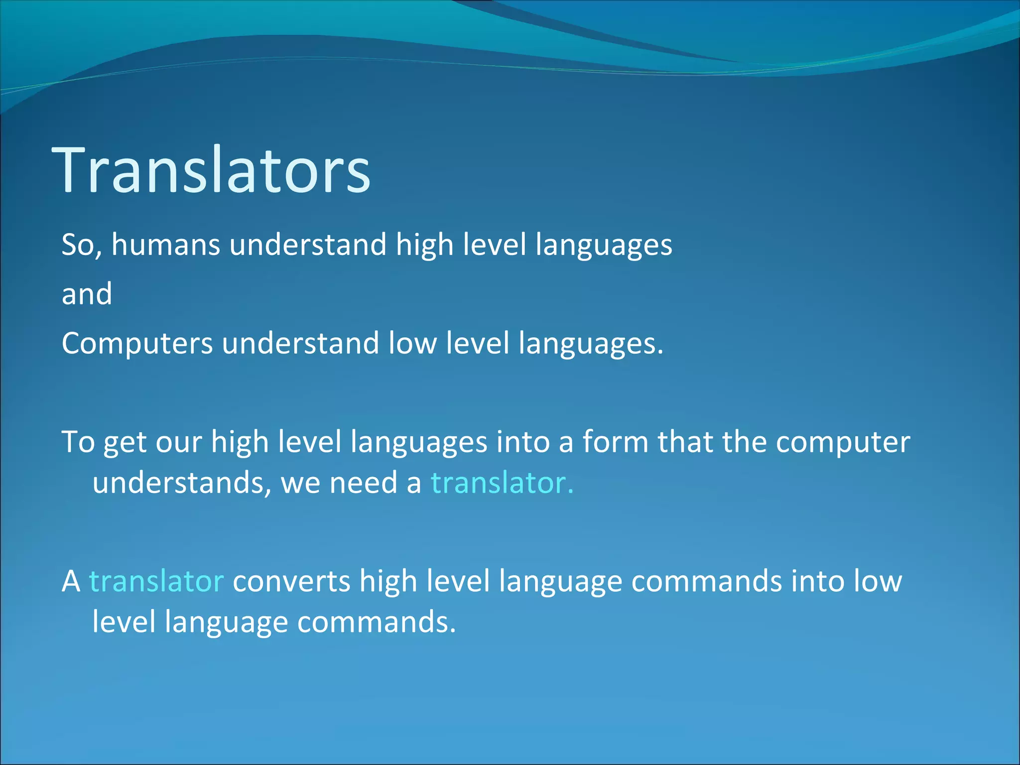 SD & D High and low level languages | PPT