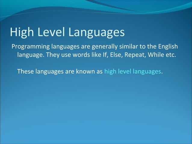 SD & D High and low level languages | PPT