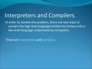 SD & D High and low level languages | PPT