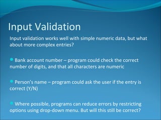 SD & D Input Validation | PPT