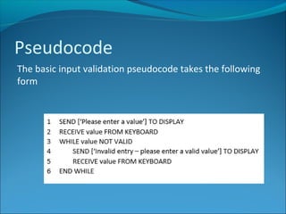 SD & D Input Validation | PPT