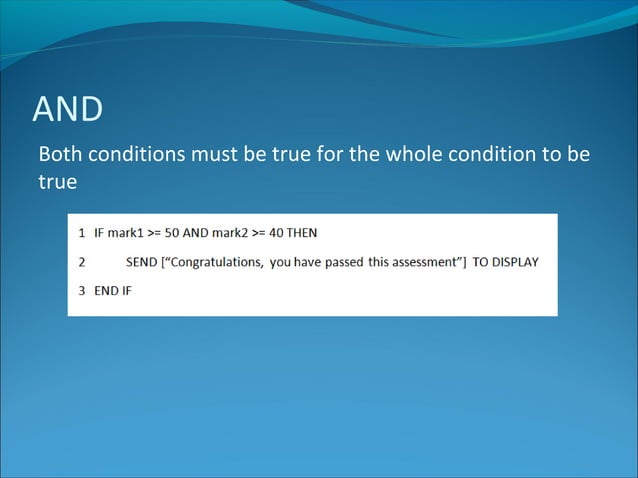 SD & D Logical Operators | PPT