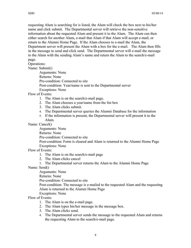 Software Design Description (SDD) sample | DOC | Databases | Computer ...