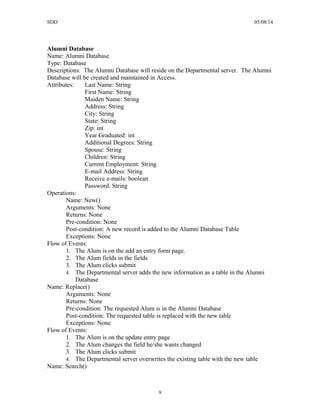 Software Design Description (SDD) sample | DOC