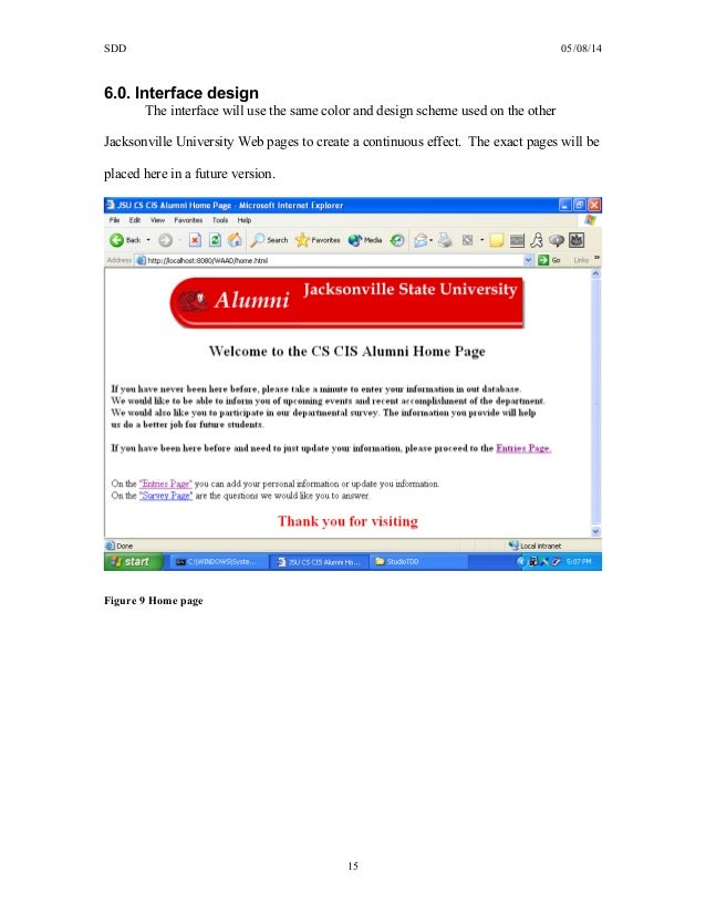 Software Design Description (SDD) sample