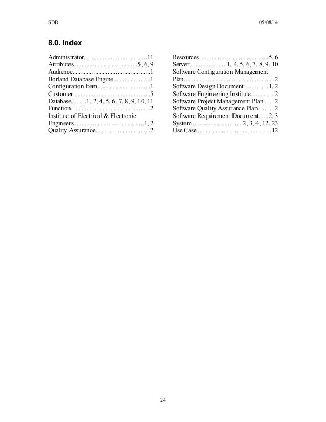Software Design Description (SDD) sample
