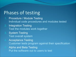 National 5 Computing Science - Testing | PPT