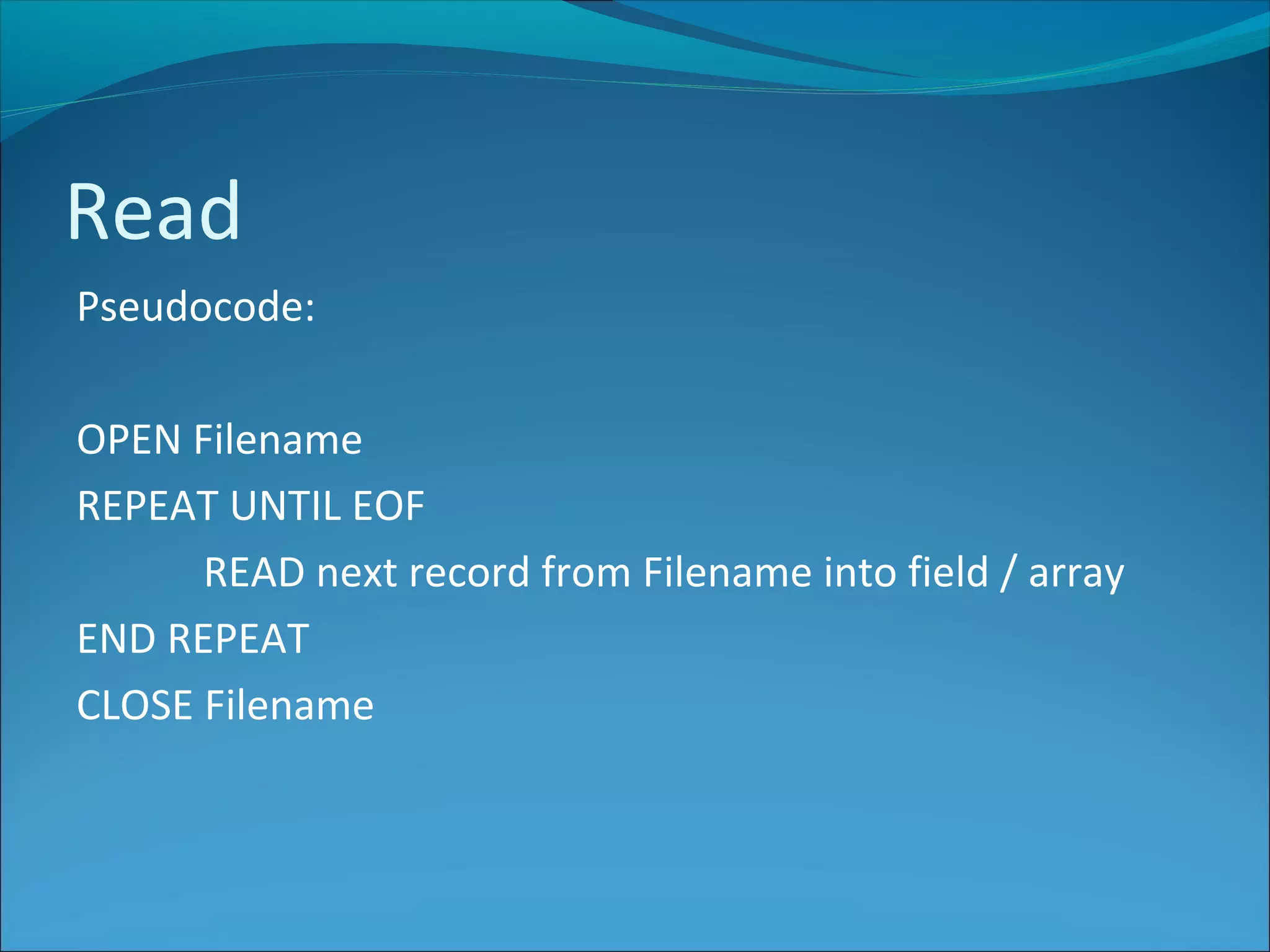 SD & D Sequential Files | PPT | Operating Systems | Computer Software and Applications