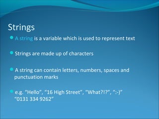 SD & D Strings | PPT