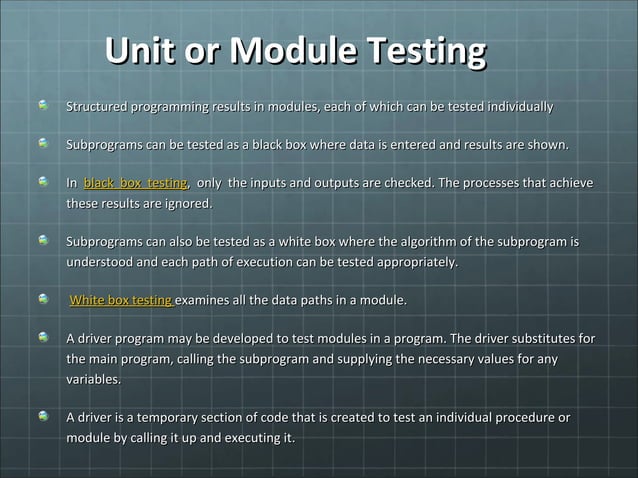 Sdd Testing & Evaluating | PPT