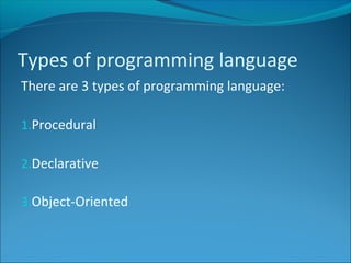 SD & D Types of programming language | PPT