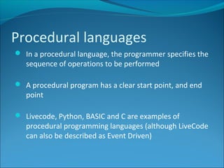 SD & D Types of programming language | PPT