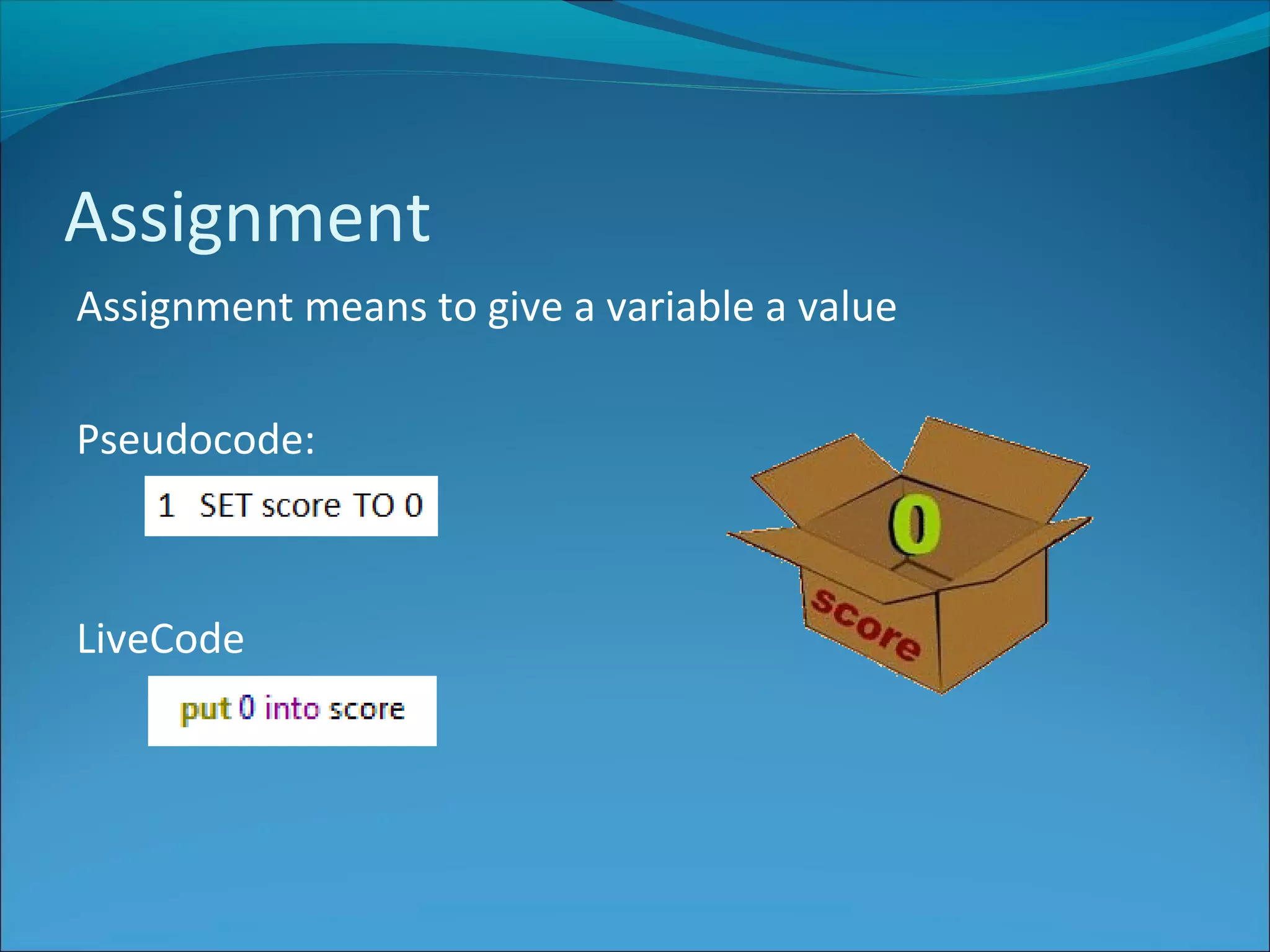 SD & D variables and assignment | PPT