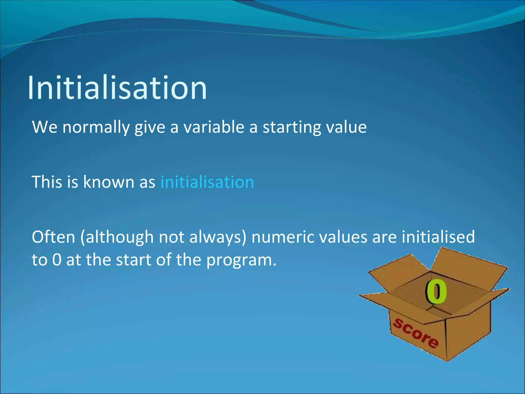 SD & D variables and assignment | PPT