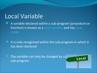 SD & D Variable Scope | PPT