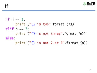 SdE 2: Le langage Python, Allocation de memoire | PPT