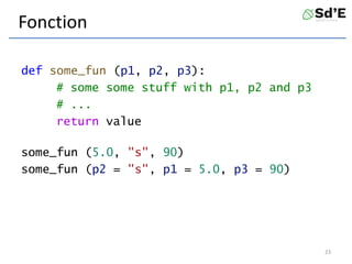 SdE 2: Le langage Python, Allocation de memoire | PPT