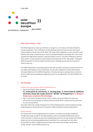 Sde21 callforteams addendum_b | PDF