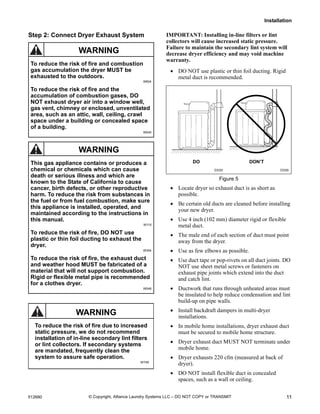 secadora speedqueen sde907 manual de instalacion | PDF