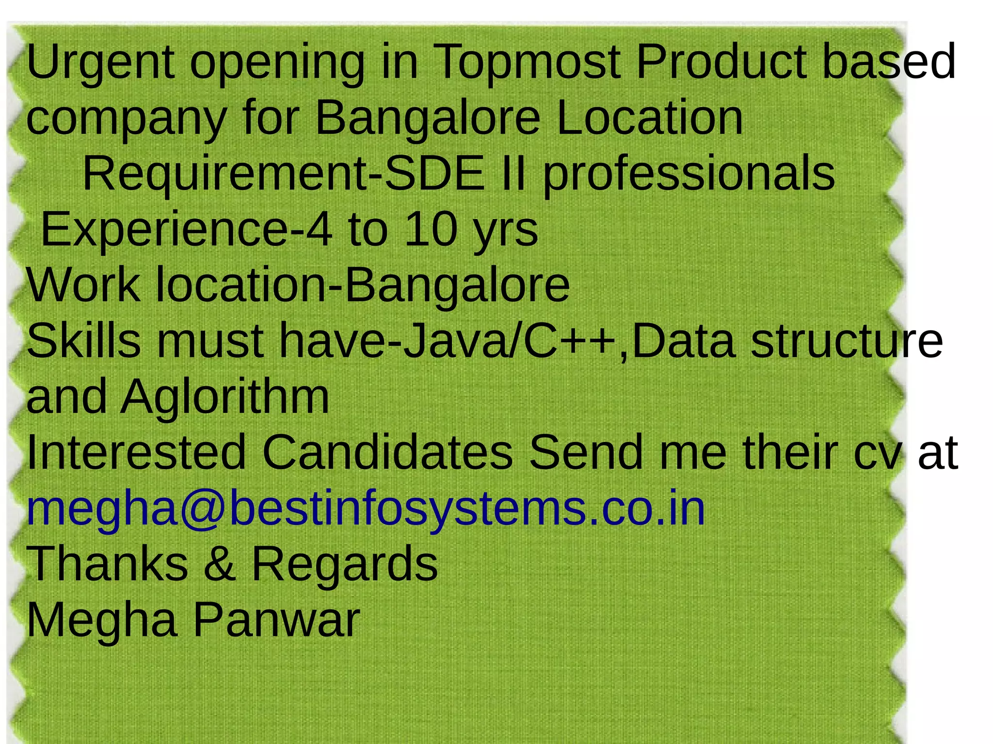 SDE II Professionals | ODP