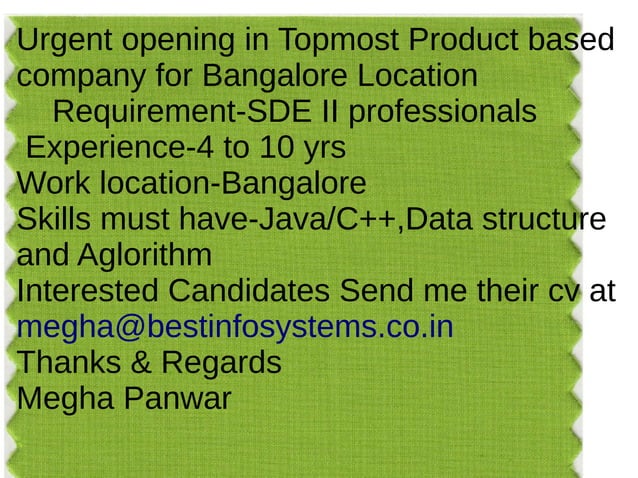 SDE II Professionals | PPT | Free Download