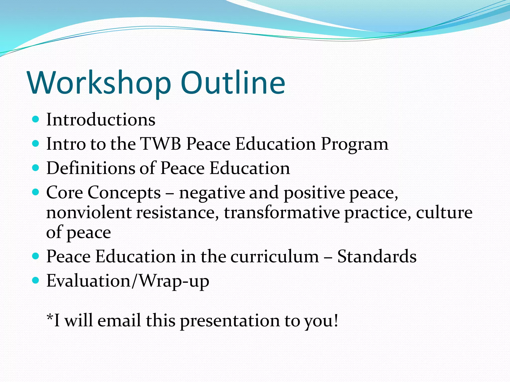 SDEMC Dec 4 Teachers Without Borders peace education | PPTX