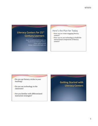 Literacy Centers | PDF