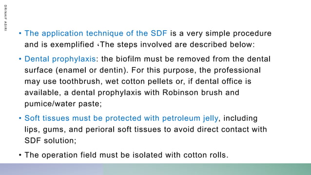 silver diamine fluoride -SDF -Pediatric dentistry | PPTX