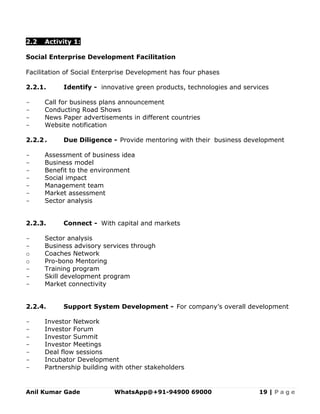 Template : Social Enterprise Development Action Plan in SAARC countries ...