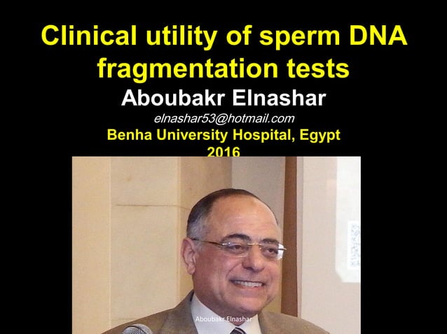 Clinical Utility Of Sperm Dna Fragmentation Tests 2016 Ppt