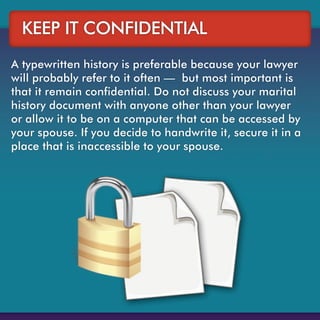 Writing a marital history for your lawyer | PDF