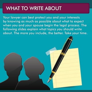 Writing a marital history for your lawyer | PDF